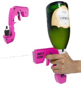 shot o' clock! champagne gun shooter, beer accessories, alcohol gun, champagne stoppers, pistola de bebida para botella, pistola de cerveza for any celebration!