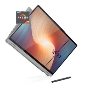 Lenovo IdeaPad Flex 5 2-in-1 Laptop, AMD Ryzen 7 5700U, 16" (1920 x 1200) 16:10 IPS Touchscreen, Digital Pen, Fingerprint, FHD Webcam, Windows 11, w/Mouse Pad (16GB RAM | 1TB PCIe SSD)