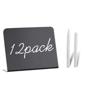 12 Pack 4"x3"Mini Chalkboard Signs for Chalk Sign for Food - Party - Buffet - Table Sign Chalkboard - Wedding - Bakery - Small Chalkboard Sign - Mini Chalkboard Signs for Food