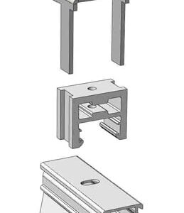 End Clamp MageBracket CL Mounting Kit for Solar Module Panel Mounting Racking Installation on Corrugated Metal Roof