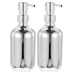 2pcs lotion bottle clear container kitchen soap dispenser clear plastic containers shampoo bottle home soap bottle hand foaming soap the pet push type travel toner bottle