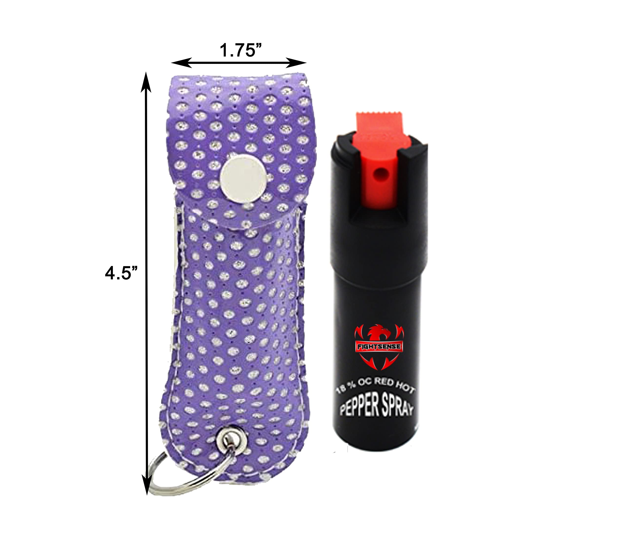 Fightsense Self Defense Pepper Spray Keychain and Personal Safety Alarm Keychain Set Combo Pack for Women Self Defense, 130db Loud Siren with LED Flashlight for Women,Children, Elders (Purple)