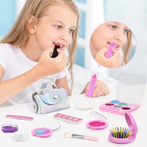 18INDC 18 Inch Girl Doll Accessories Make Up Pretended Toys Set, Washable Makeup Beauty Set Toys for Girl Doll Dress Up Sets for Girls 3-8 Years Old (Doll Not Included)