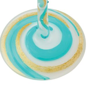 Enesco Designs by Lolita Riding the Waves Hand-Painted Artisan Wine Glass, 15 Ounce, Multicolor