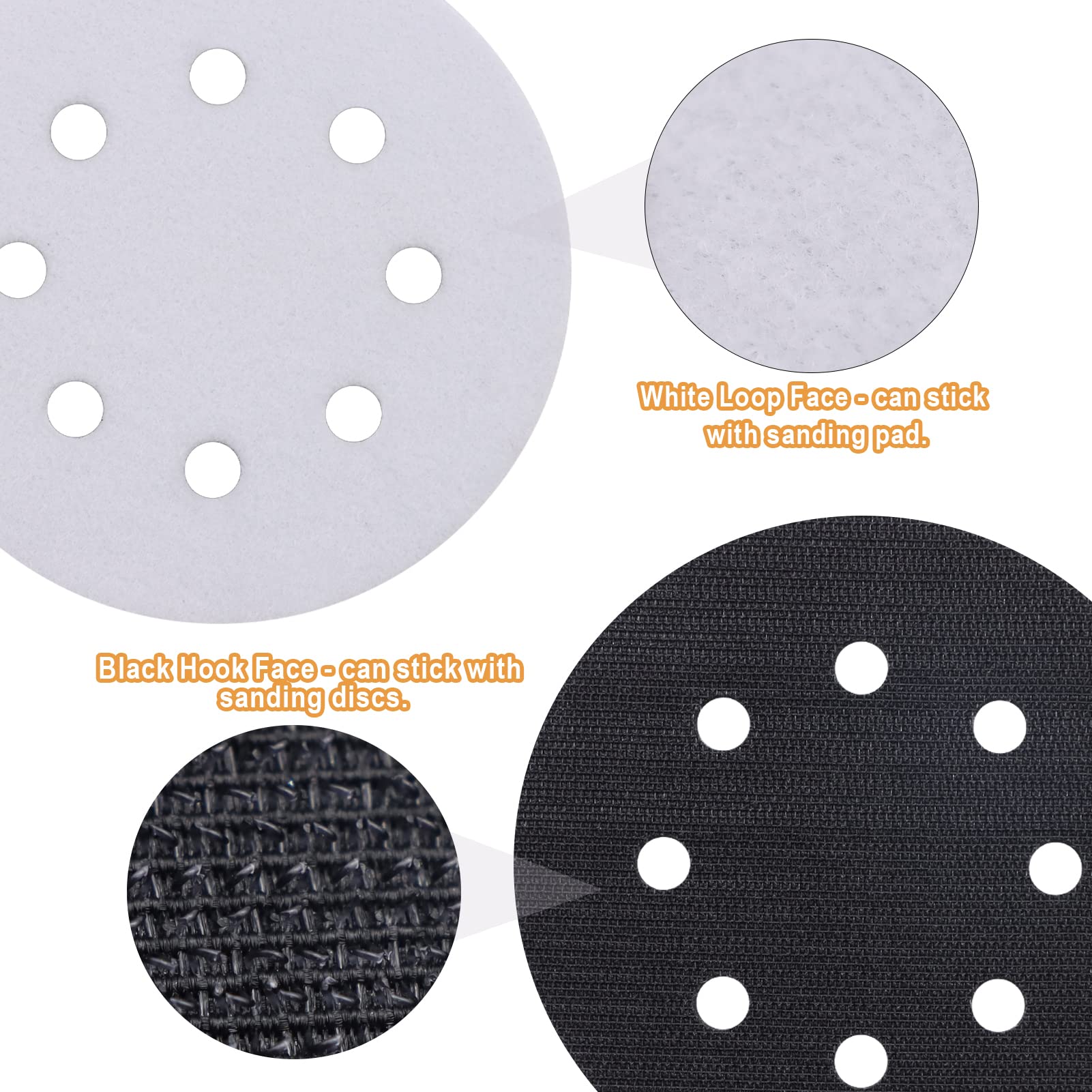 SIJDIEE 3 Pack Interface Pads, 5 Inch Hook and Loop Soft Density Sponge Cushion Buffer Backing Pad, Foam Sanding Interface Pads for Orbital Sander Automotive Woodworking Polishing