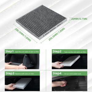 KARCOCA CF10374 Premium Cabin Air Filter With Activated Carbon Compatible with TOYOTA TACOMA 2005-2023,DODGE DART 2013-2016,PONTIAC VIBE 2003-2008