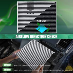 KARCOCA CF10374 Premium Cabin Air Filter With Activated Carbon Compatible with TOYOTA TACOMA 2005-2023,DODGE DART 2013-2016,PONTIAC VIBE 2003-2008