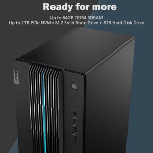 Lenovo IdeaCentre 5i Gaming Desktop, 12th Gen Intel Core i7-12700, Geforce RTX 3060, 64GB RAM, 1TB PCIe SSD + 2TB HDD, Wi-Fi 6, DisplayPort, HDMI, Windows 11 Home, Black