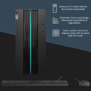 Lenovo IdeaCentre 5i Gaming Desktop, 12th Gen Intel Core i7-12700, Geforce RTX 3060, 64GB RAM, 1TB PCIe SSD + 2TB HDD, Wi-Fi 6, DisplayPort, HDMI, Windows 11 Home, Black