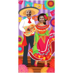 joyin 36x72ft cinco de mayo couple photo door banner, fiesta theme photography backdrop, fiesta photo booth background for mexican theme birthday party supplies, mexican decoration, taco tuesday event