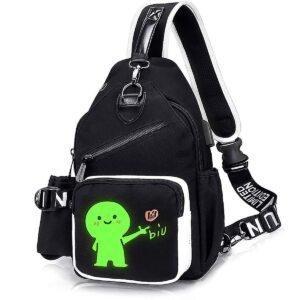 junlion sling bag, crossbody shoulder bag for mens women multipurpose daypacks chest bag skull