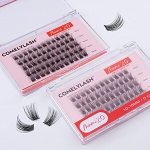 Lash Clusters, 60Pcs Individual Lashes DIY Eyelash Extensions, D Curl Cluster Lashes Soft and Lightweight 10-12-14-16mm Mixed Lash Extension Easily Done at Home（Miami 10-16mm）