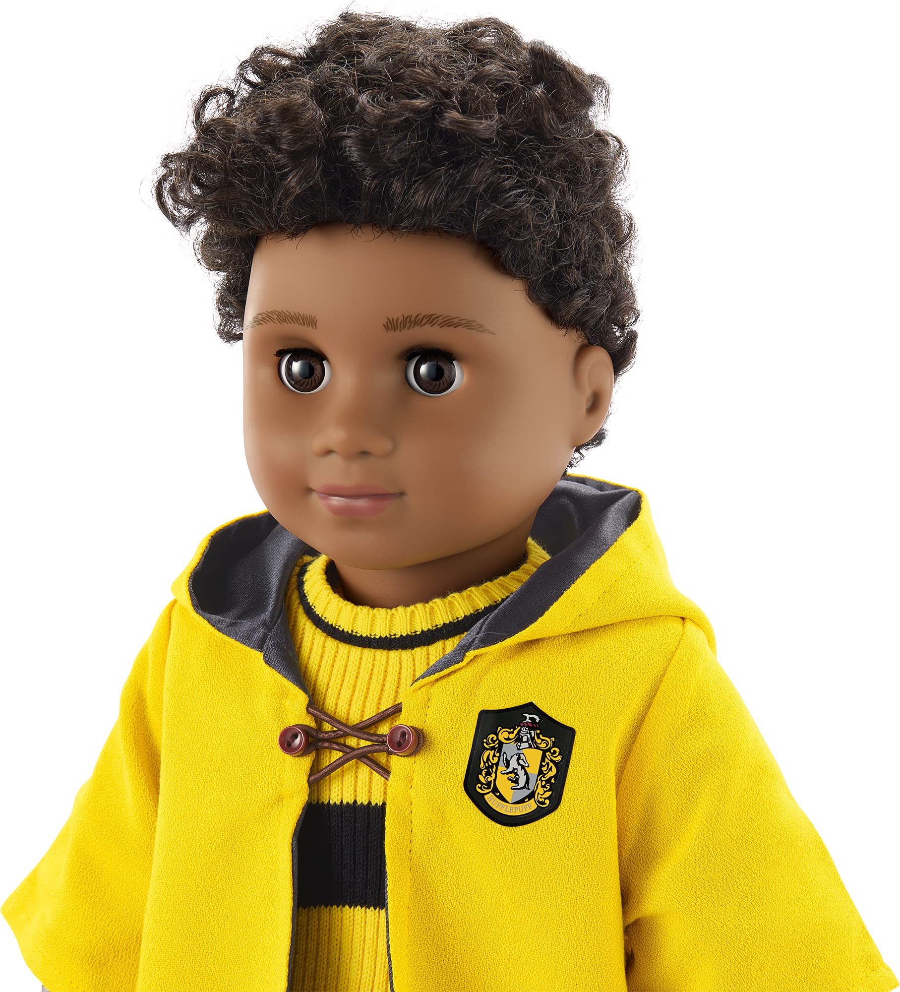 American Girl Harry Potter 18-inch Doll Hufflepuff Quidditch Uniform Outfit with Robe Featuring House Crest, For Ages 6+