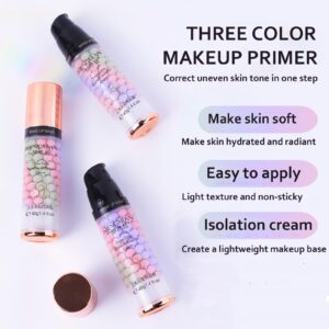 Miaritick Radiant Skin Set: 3 Colors Makeup Primer & Sunscreen Set- Moisturizing and Oil Control, Invisible Pore, Even Skin Colour, Make Foundation Fit Better and Create Stunning Makeup