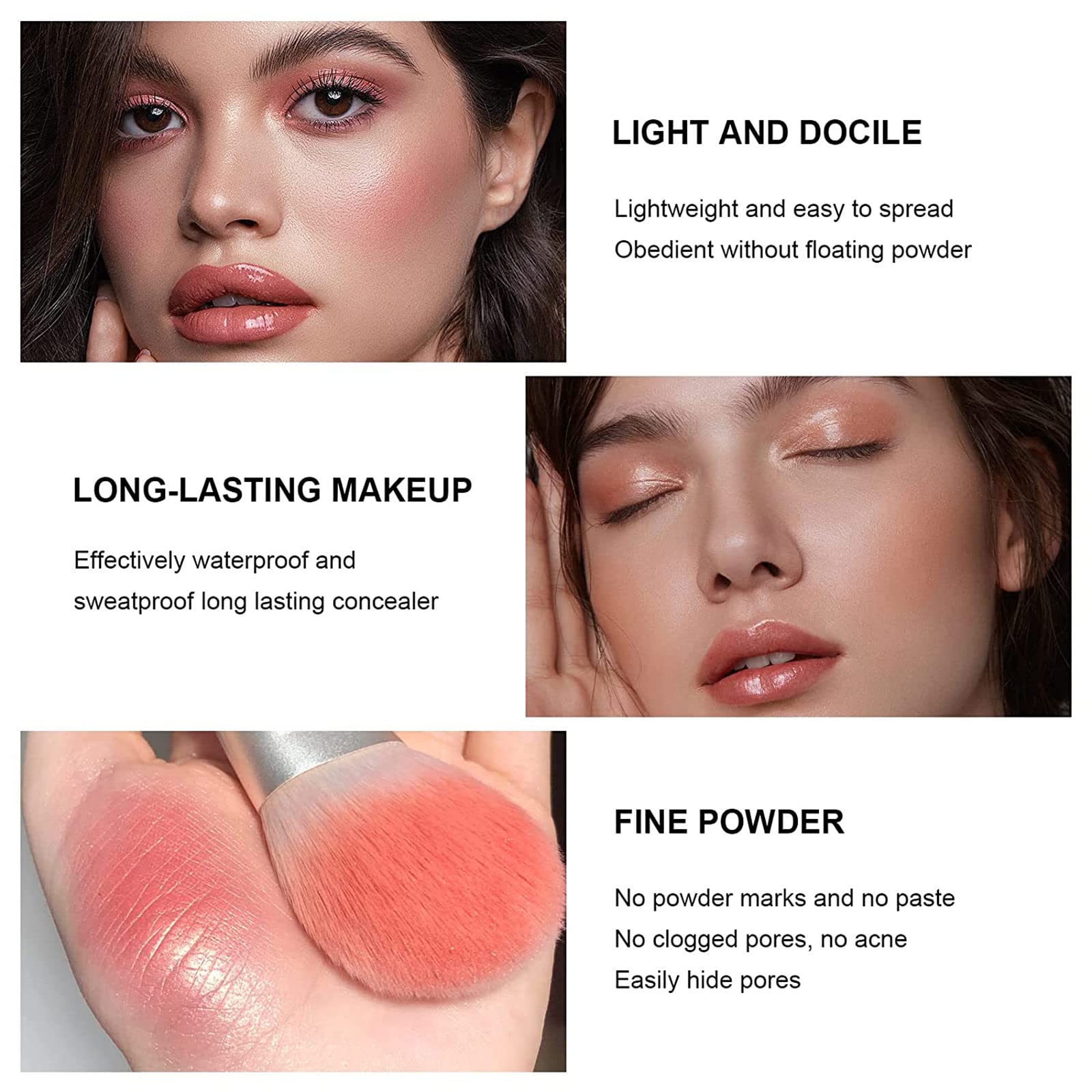 12 Colors Blush Palette,Highlighter Blush Powder Makeup,Long-Wearing,Smudge Proof,Natural-Looking,Blendable Cruelty-Free Matte Finish,Contour and Highlight Blush Palette Face Cosmetics Makeup