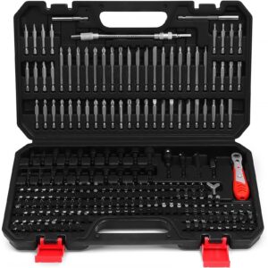 232-piece ultimate screwdriver bit set - security bit set, screw driver bit set, magnetic bit set, nut driver, ratchet wrench, bit h