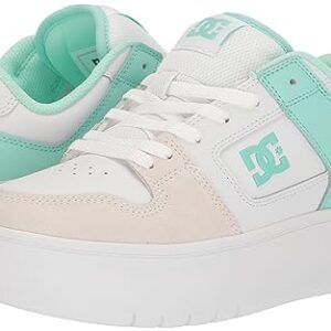 DC Women's Manteca 4 Platform Low Skate Shoe, Mint, 8.5