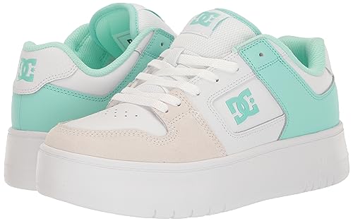 DC Women's Manteca 4 Platform Low Skate Shoe, Mint, 8.5