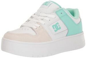 dc women's manteca 4 platform low skate shoe, mint, 8.5