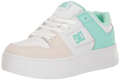 DC Women's Manteca 4 Platform Low Skate Shoe, Mint, 8.5