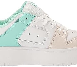 DC Women's Manteca 4 Platform Low Skate Shoe, Mint, 8.5