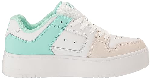 DC Women's Manteca 4 Platform Low Skate Shoe, Mint, 8.5