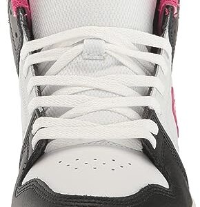 DC Women's Manteca 4 High Top Skate Shoe, Black/White/Pink, 7.5