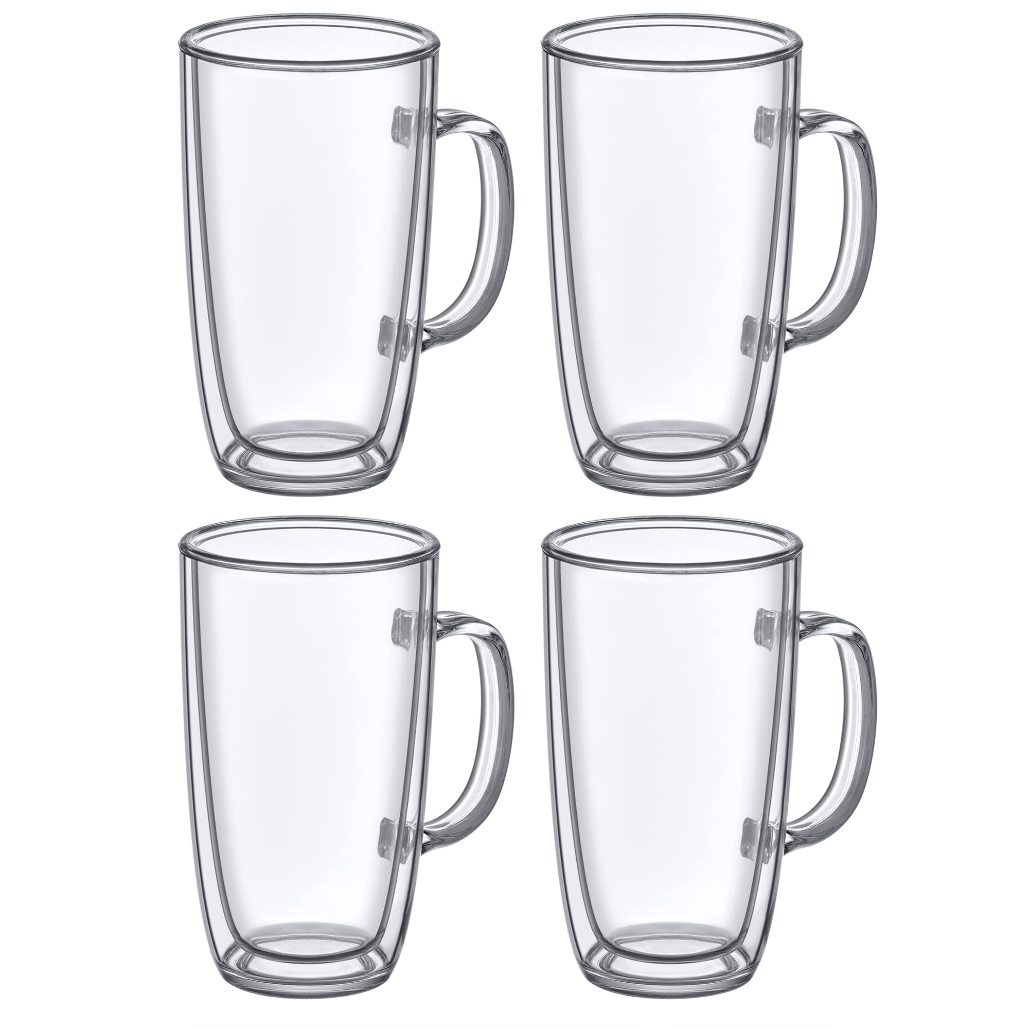 Amazing Abby - Appalachians - 28-Ounce Insulated Plastic Beer Glasses (Set of 4), Double-Wall Beer Mugs, Reusable, BPA-Free, Shatter-Proof, Dishwasher-Safe, Perfect for Poolside, Outdoors, and More