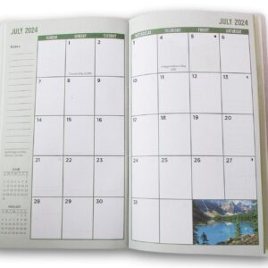 2023-2024 Two Year Monthly Planner Book for School, Work, Office - 7 x 9.5 Inches (National Parks)