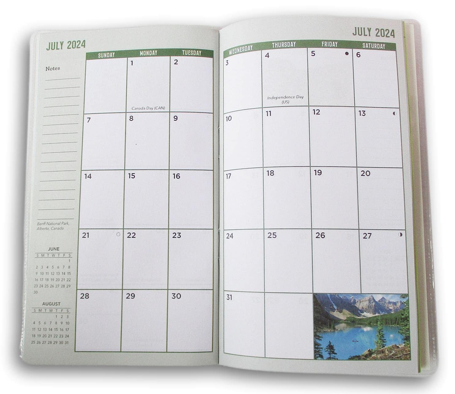 2023-2024 Two Year Monthly Planner Book for School, Work, Office - 7 x 9.5 Inches (National Parks)