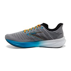 Brooks Men’s Hyperion Neutral Running Shoe - Grey/Atomic Blue/Scarlet - 10.5 Medium