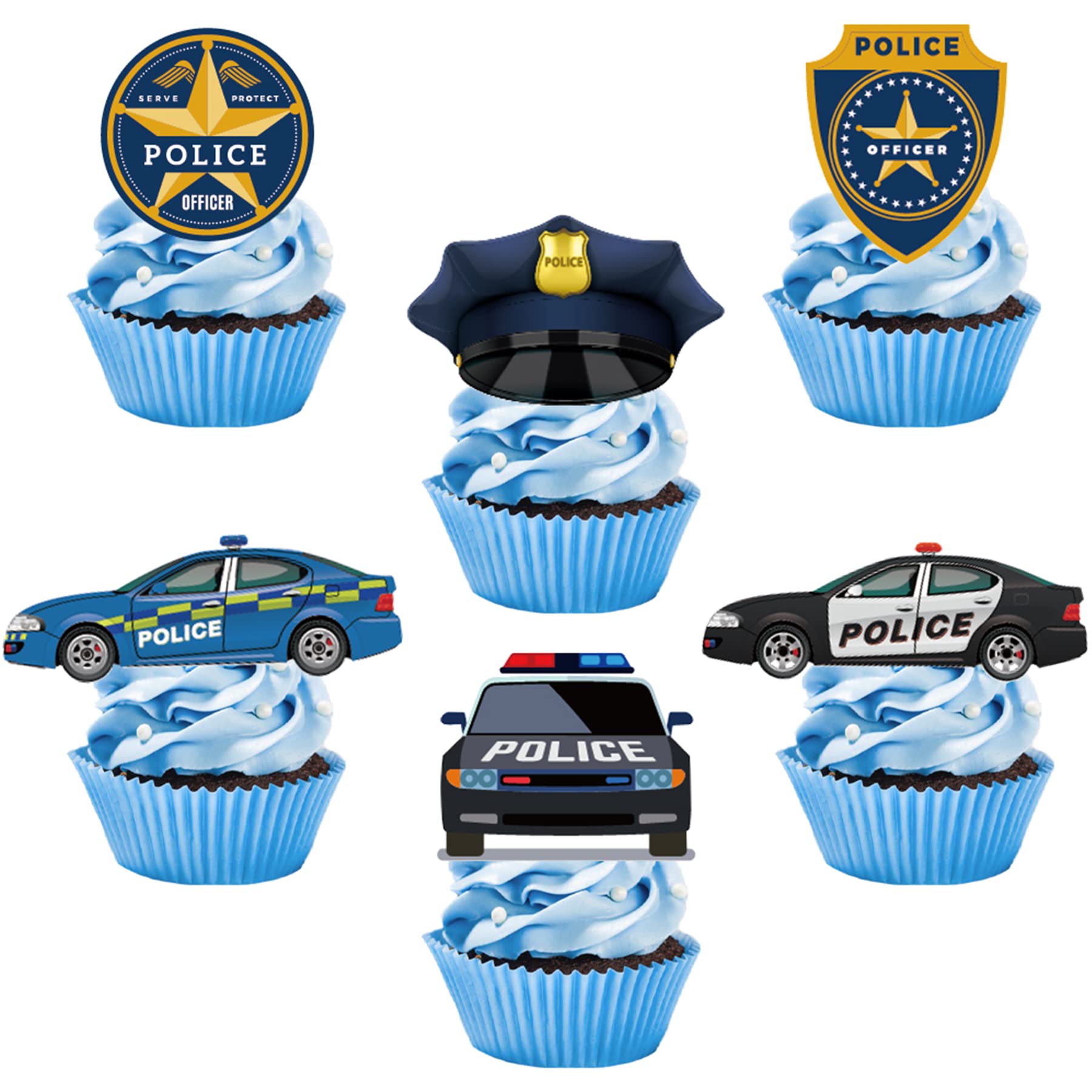 Police Birthday Party Decoration Police Party Supplies Include Police Happy Birthday Banner Police Latex Balloons Police Car Foil Balloons Police Background Police Cake Topper Cupcake Topper Spirals