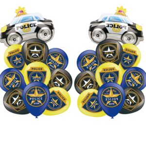 Police Birthday Party Decoration Police Party Supplies Include Police Happy Birthday Banner Police Latex Balloons Police Car Foil Balloons Police Background Police Cake Topper Cupcake Topper Spirals