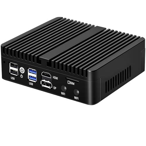 KingnovyPC Firewall Micro Appliance, 4 Port i226 2.5GbE LAN Fanless Mini PC N5105, 2* DDR4, HDMI, DP, RJ45 COM, 4*USB Gigabit Ethernet AES-NI VPN Router Openwrt Barebone