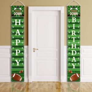 batiyeer football happy birthday porch sign banner football bowl game sports fan supplies football themed boy birthday party favors photo booth props wall hanging