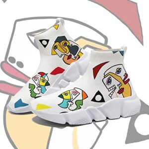 Womens Walking Sock Shoes Graffiti Sneakers Pull-on Custom Painted Daily Shoes Abstract Beauty