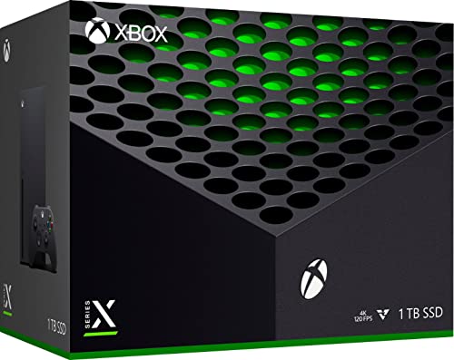 Microsoft Xbox Series X 1TB SSD Gaming Console - Additional Black Controller, 8X Cores Zen 2 CPU, 12 TFLOPS. RDNA 2 GPU, 16GB DDR6 RAM, Up to 120 FPS, 8K HDR, 4K UHD Blu-Ray