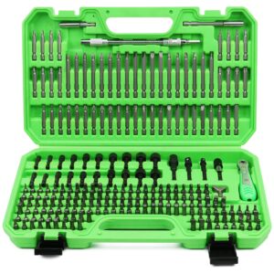 swanlake 232pcs ultimate screwdriver bit set,chrome vanadium steel driver bit set, includes security bits,nut driver, ratchet wrench and bits holder