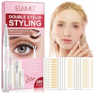 eyelid tape,invisible eyelid lifter strips 480pcs,waterproof double eyelid stickers for hooded,droopy, uneven, mono-eyelids