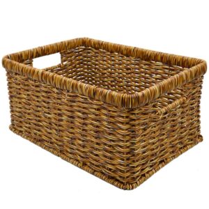 storage basket wicker woven baskets for storage toilet tank basket coffee station condiment organizer shelf basket coffee condiment organizer woven storage bin rattan manager pp