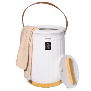 RESIMPLE Towel Warmer Bucket, Luxury Hot Towel Blankets Warmer Bucket-Style for Bathroom 20L Large Towel Heater with Fragrant Disc Holder, Auto Shut Off, Fits Up to Two 40"X70" Oversized Blankets