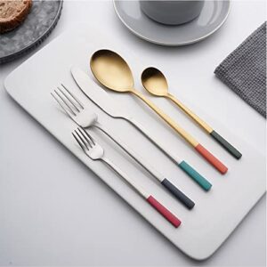 Matte Grey Flatware Set 30 Piece, Silverware Set for 6, 18/10 Stainless Steel Home Kitchen Hotel Restaurant Tableware Cutlery Set, Include Knives, Forks, Spoons, Recommended (30pcs)