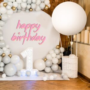 2 Pcs 72 Inch Giant Balloons Round Latex Large Human Egg Balloon Jumbo Balloons Inflatable Air Decorations for Birthday Party Baby Shower Wedding (White)