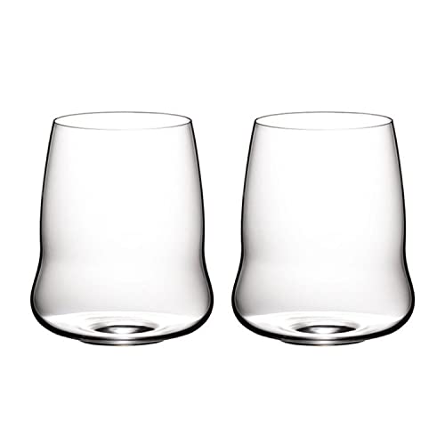 Riedel SL Stemless Wings Cabernet/Sauvignon Wine Glass (4-Pack) and Wine Pourer with Stopper Bundle (3 Items)