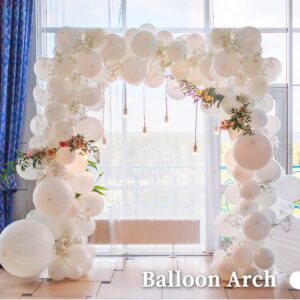 Pllieay 6.5 Feet Tall Balloon Arch Stand with Base, 2 Set 78.7 Inch Balloon Column Stand Kit with Base and Balloon Glue Point, Balloon Tower for Wedding, Birthday and Party Decoration