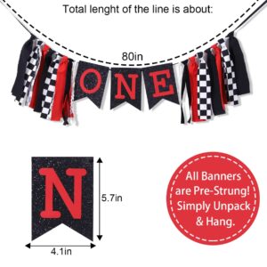 Racing High Chair Banner,Racing First/1st Birthday Party Decorations,racing First/1st High Chair Banner,checkered Flag Racing Birthday Decorations, Race Car First Birthday Cake Smash Photo Props