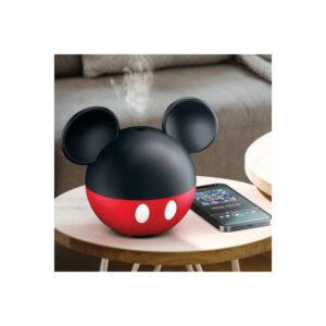 Disney Mickey Mouse Ultrasonic Diffuser with Built-in Bluetooth Speaker, Classic Disney Character Design, Last up to 8 Hours, 100 ML Tank Capacity, Bluetooth 5.1