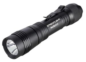 streamlight 89000 protac 2.0 2000-lumen rechargeable tactical flashlight with usb c cable, and holster, box, black