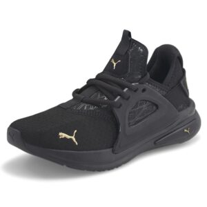 puma - womens softride enzo evo metallic wn s shoes, size: 7 m us, color: puma black