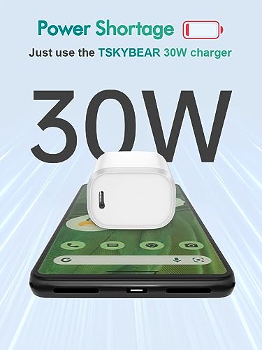 30W USB C Super Fast Charger - for Google Pixel 8/8 Pro/7/7 Pro/6,Samsung Galaxy S21/S22,Note 20,iPad Pro 12.9/11 inch,MacBook Air(6 FT Cable)